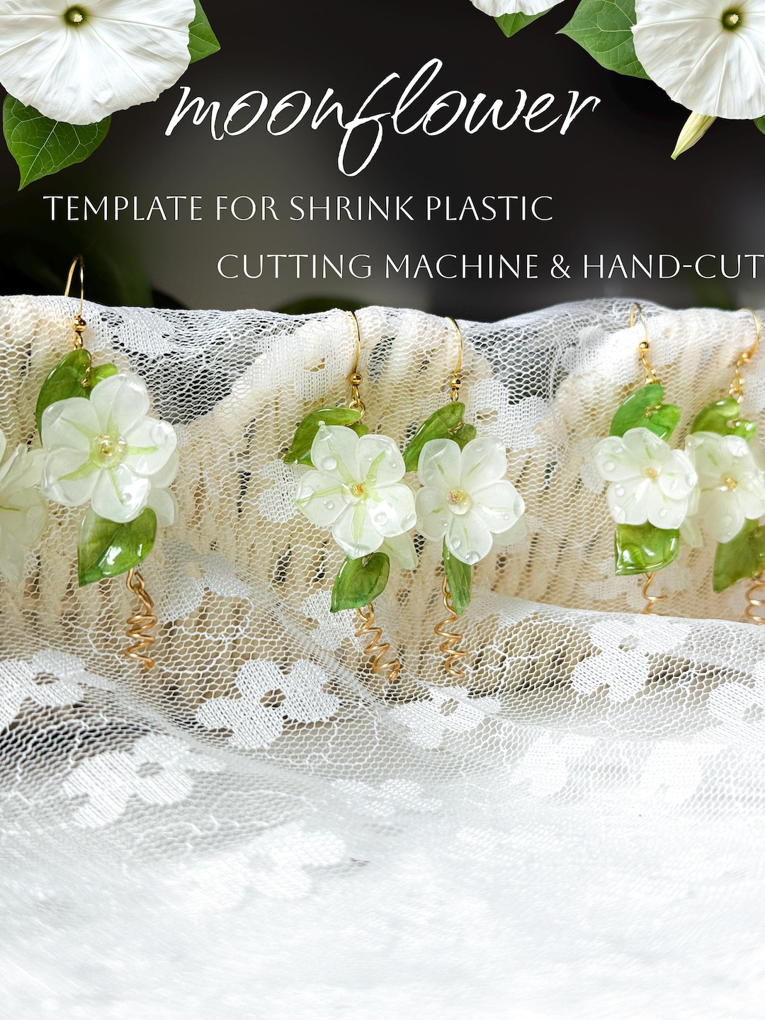 DIGITAL Moonflower Template Set - for Hand & Machine Cutting (shrink ...