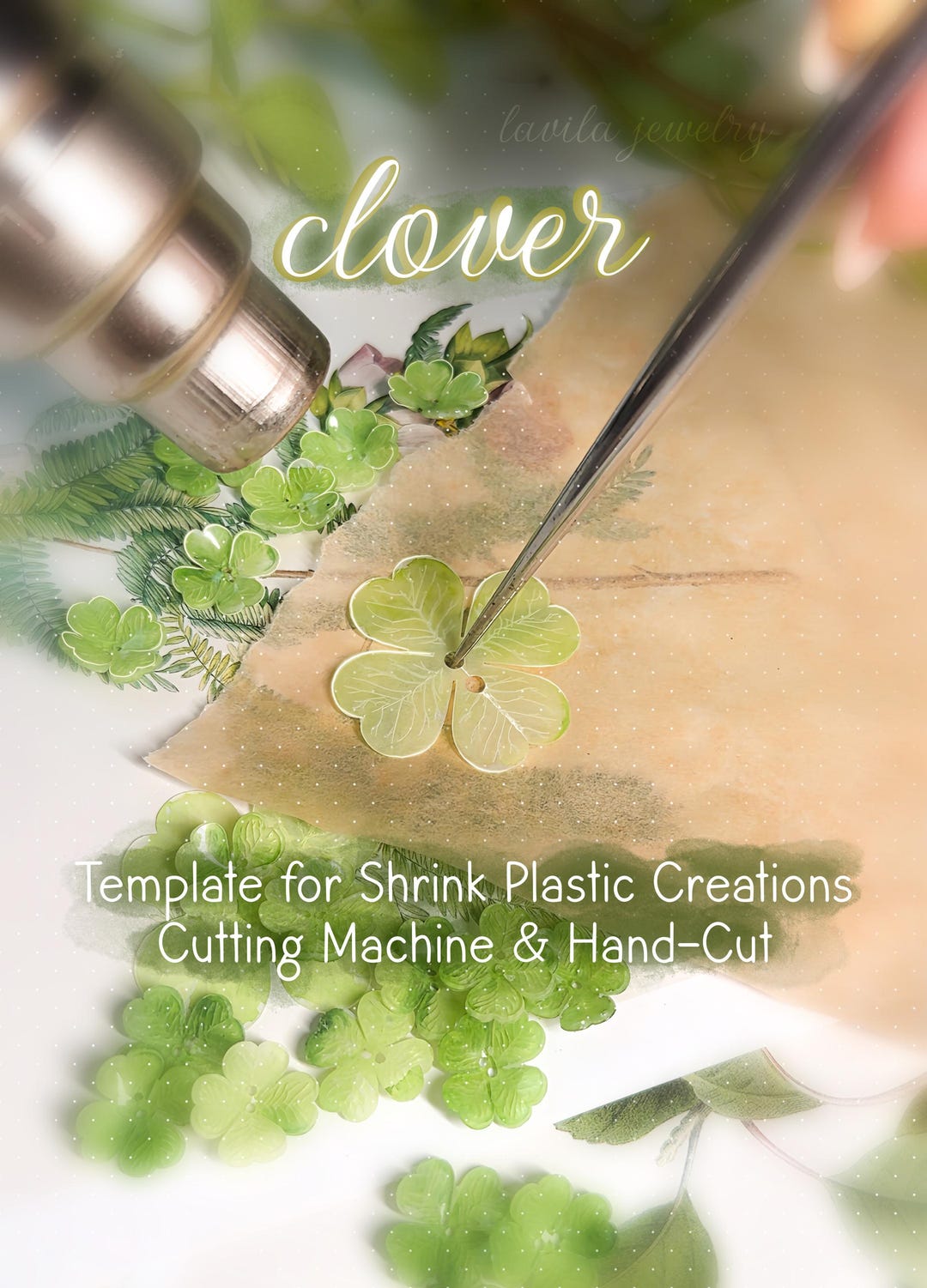 DIGITAL Clover Templates - for Hand & Machine Cutting (shrink Plastic ...