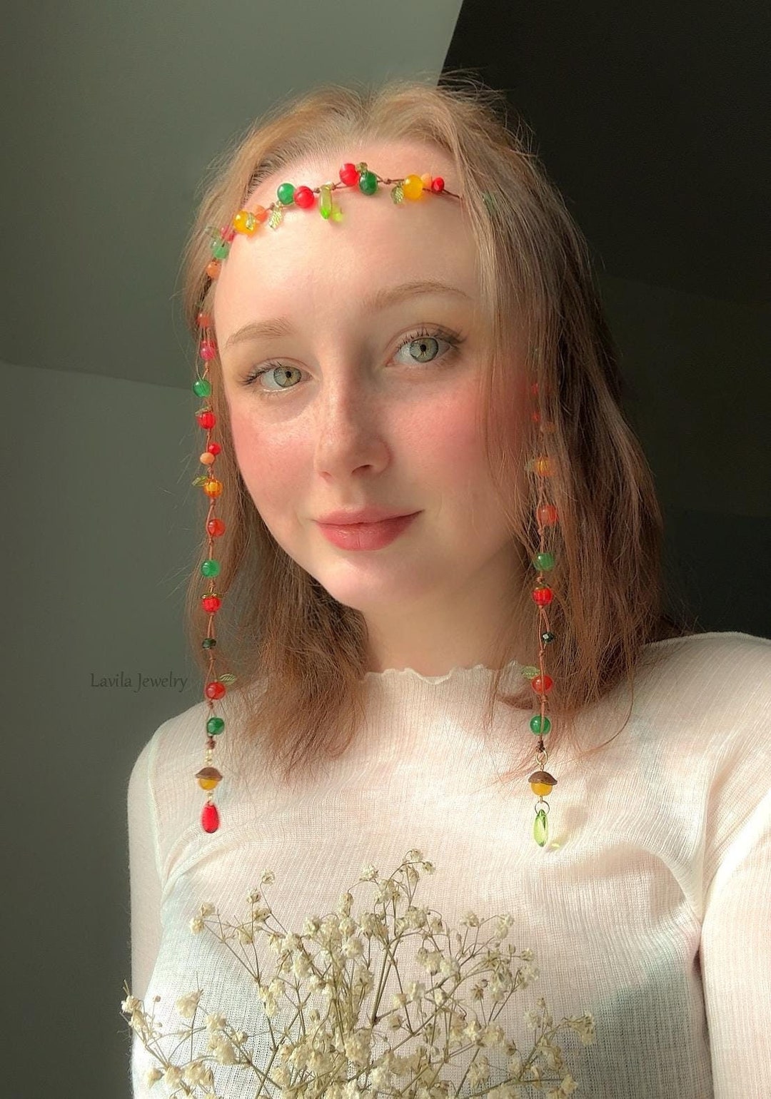 Colors of Falling Leaves Headpiece, Autumn Acorn and Leaf Headpiece - Etsy