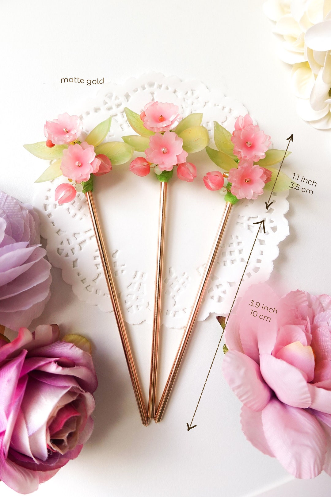 Shrink Plastic Hairpin 'spring Sakura - Etsy