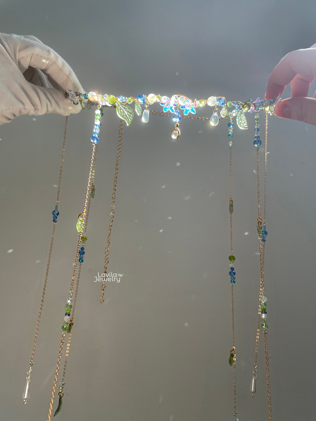 Forest Lake Fairy Tiara, Fairy Core Tiara, Wedding Crown, Gold Hair ...