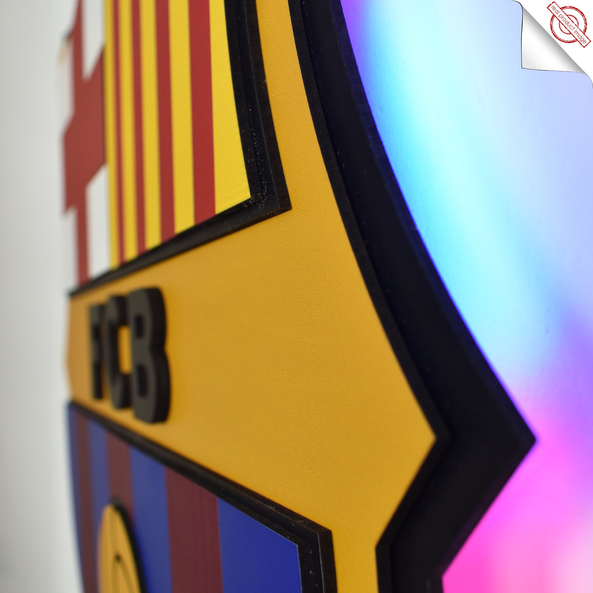 3D Fc Barcelona Team Logo. Led Light Wall Art FC Barcelona. Barcelona ...