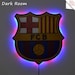 3D FC Barcelona Logo LED Wall Art: Wooden Soccer Decor - Etsy