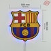 3D FC Barcelona Logo LED Wall Art: Wooden Soccer Decor - Etsy