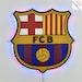 3D FC Barcelona Logo LED Wall Art: Wooden Soccer Decor - Etsy