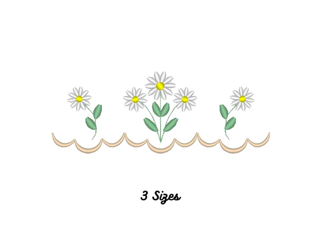 Floral Border Embroidery Designs - Flowers Embroidery Design - Flowers ...