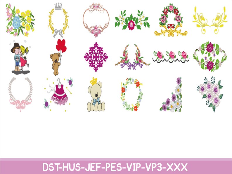 Embroidery Designs Bundle, Machine Embroidery Designs, Digital Product ...
