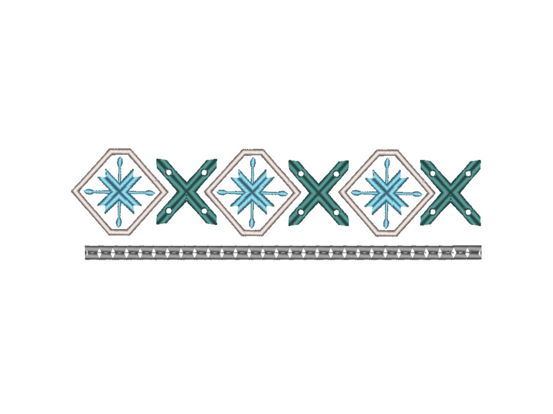 Border Embroidery Designs - Border Machine Embroidery - Geometric ...