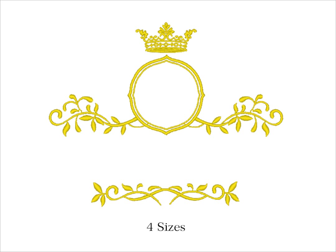 Monogram Frame Embroidery Designs - Machine Embroidery Design - Wreath ...