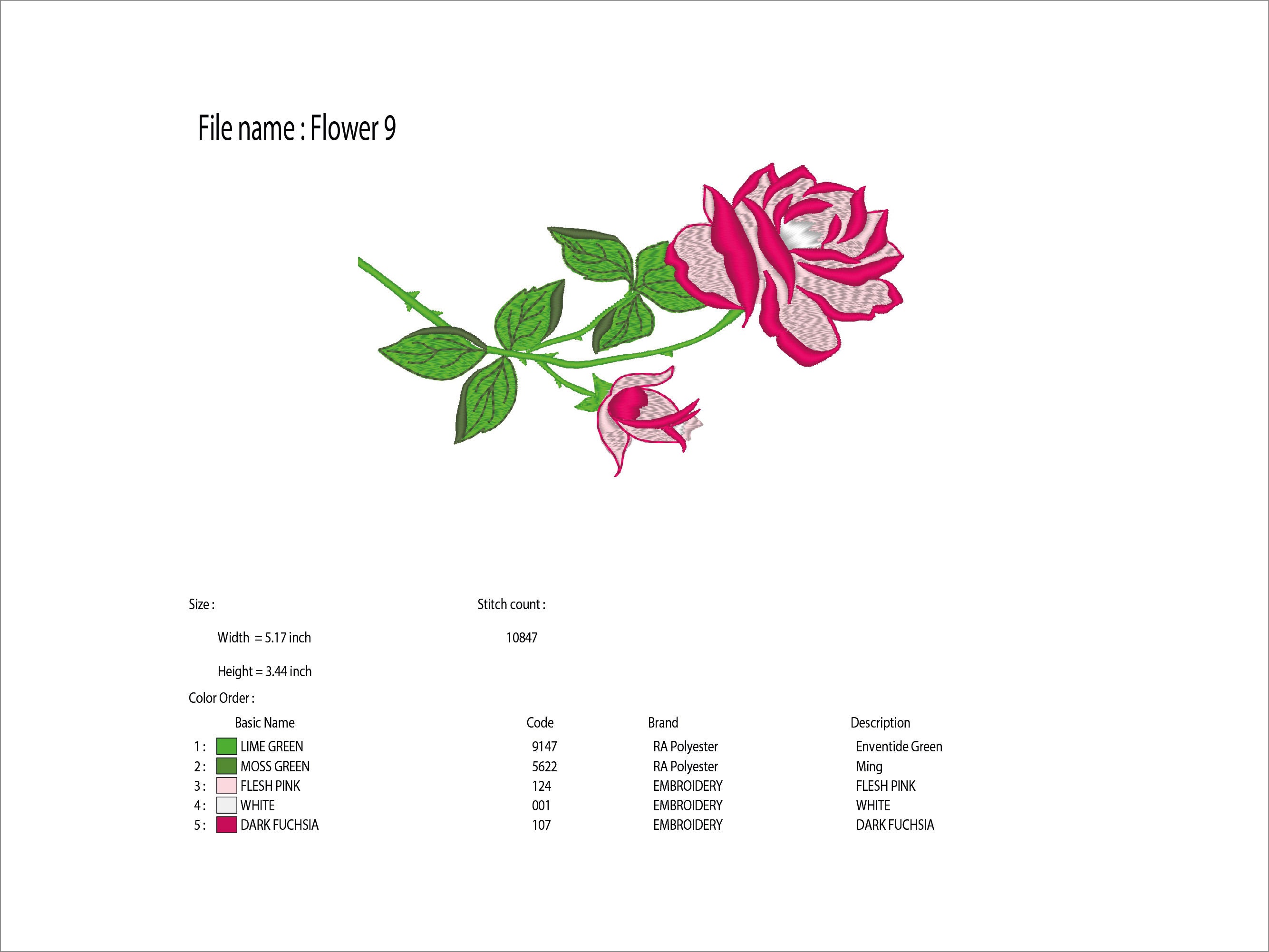 12 Flowers Machine Embroidery Designs Flowers Bundle Pattern - Etsy