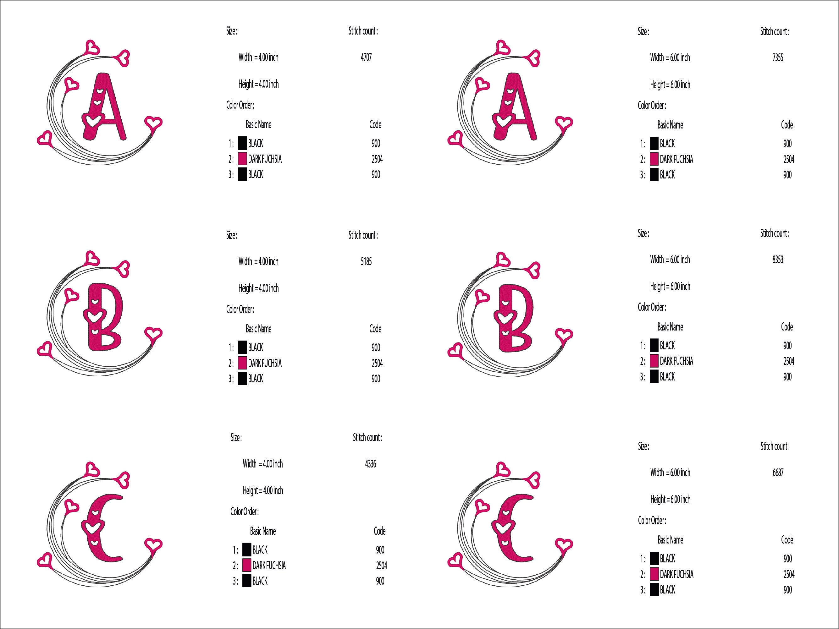 Set of Alphabet Embroidery Designs Letters Embroidery Design - Etsy