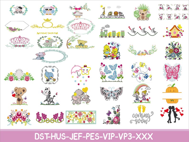 Embroidery Designs Bundle, Machine Embroidery Designs, Digital Product ...