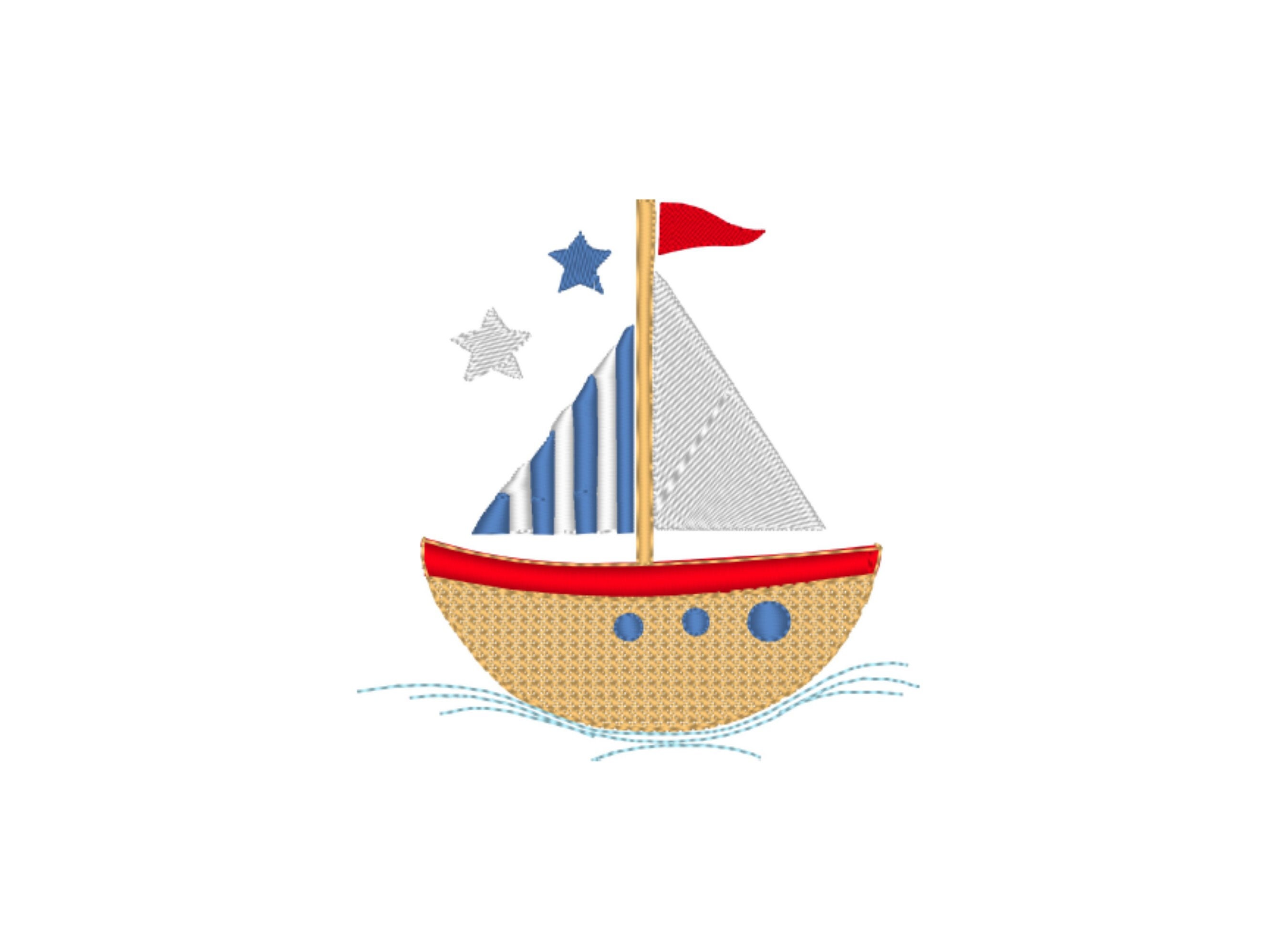 Boat Embroidery Designs Baby Embroidery Design Beach Embroidery Boat ...