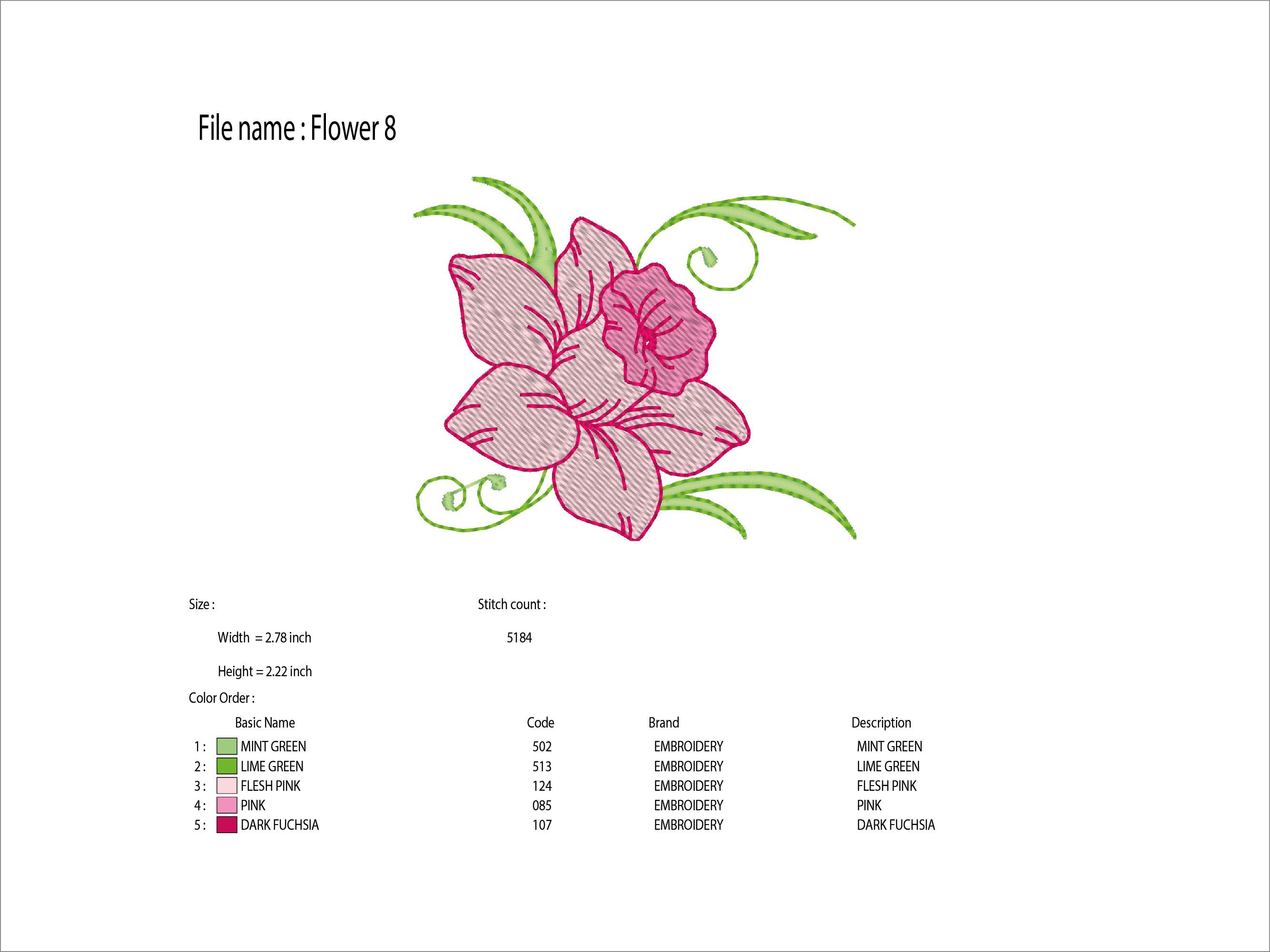 12 Flowers Machine Embroidery Designs Flowers Bundle Pattern - Etsy
