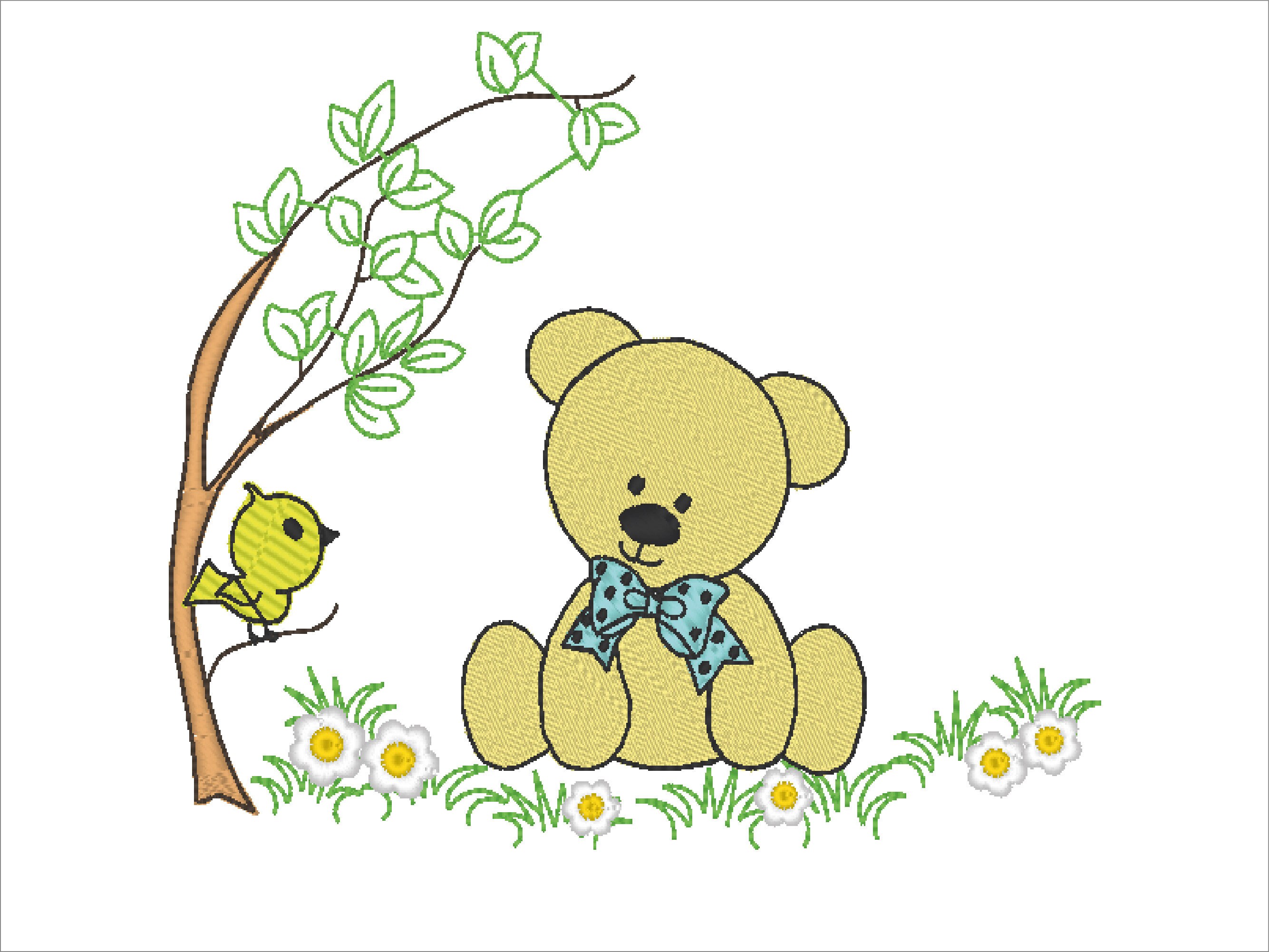 Teddy Bear Embroidery Designs - Teddy Bear Embroidery File - Baby ...