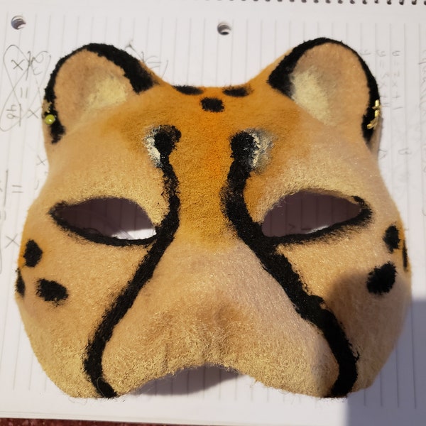 Cheetah Face Mask - Etsy