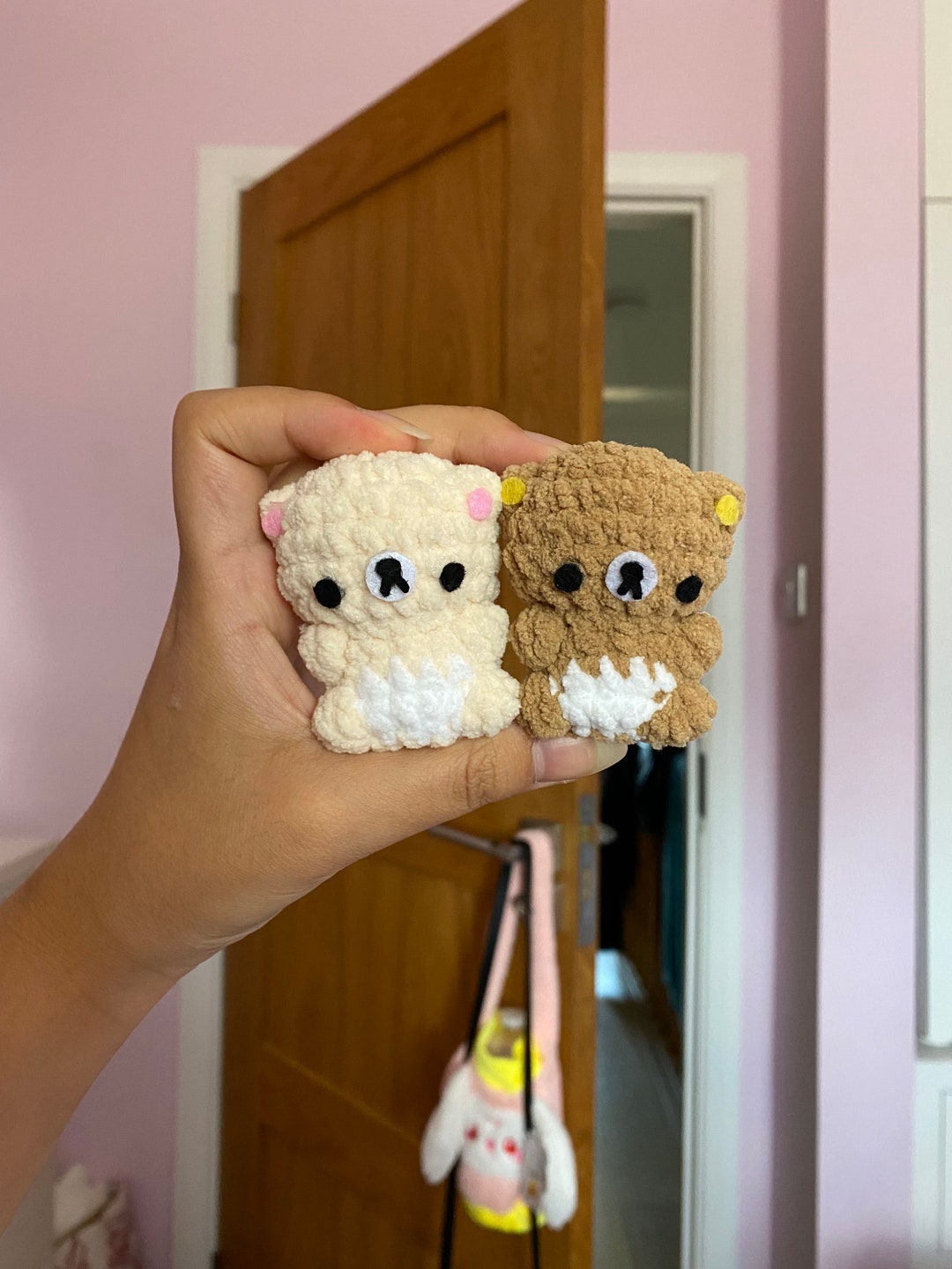 Crochet Rilakkuma Korilakkuma Keyring Handmade Sanrio Plushie Cute/soft ...