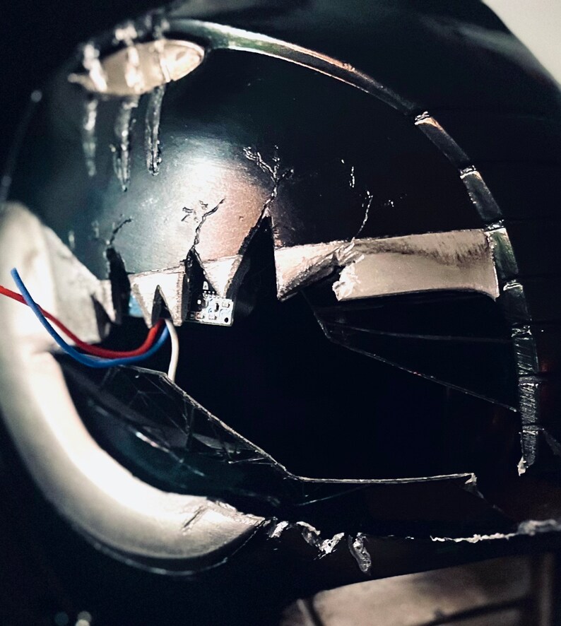 Battle Damaged Black Power Ranger Helmet - Etsy