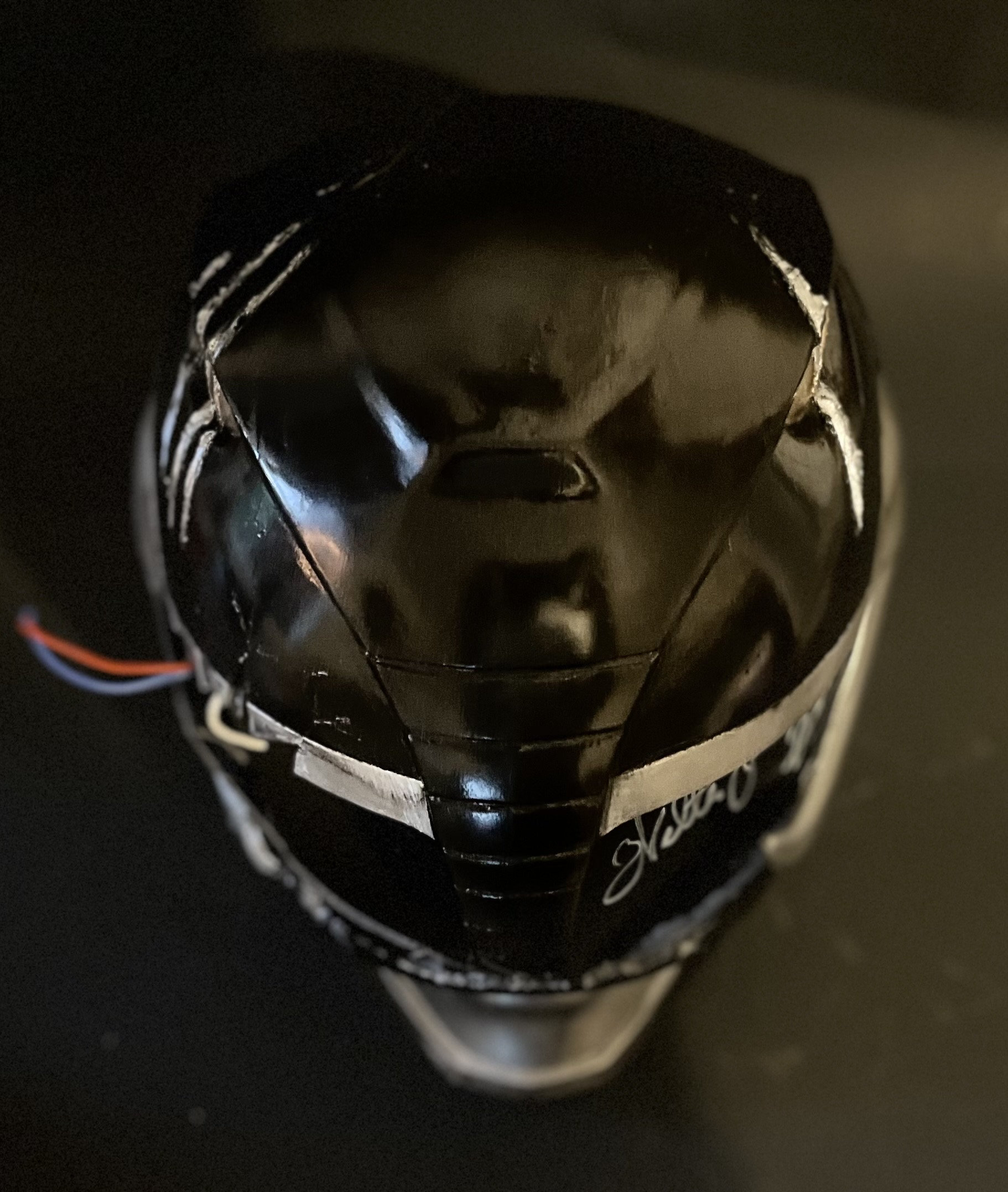 Battle Damaged Black Power Ranger Helmet - Etsy