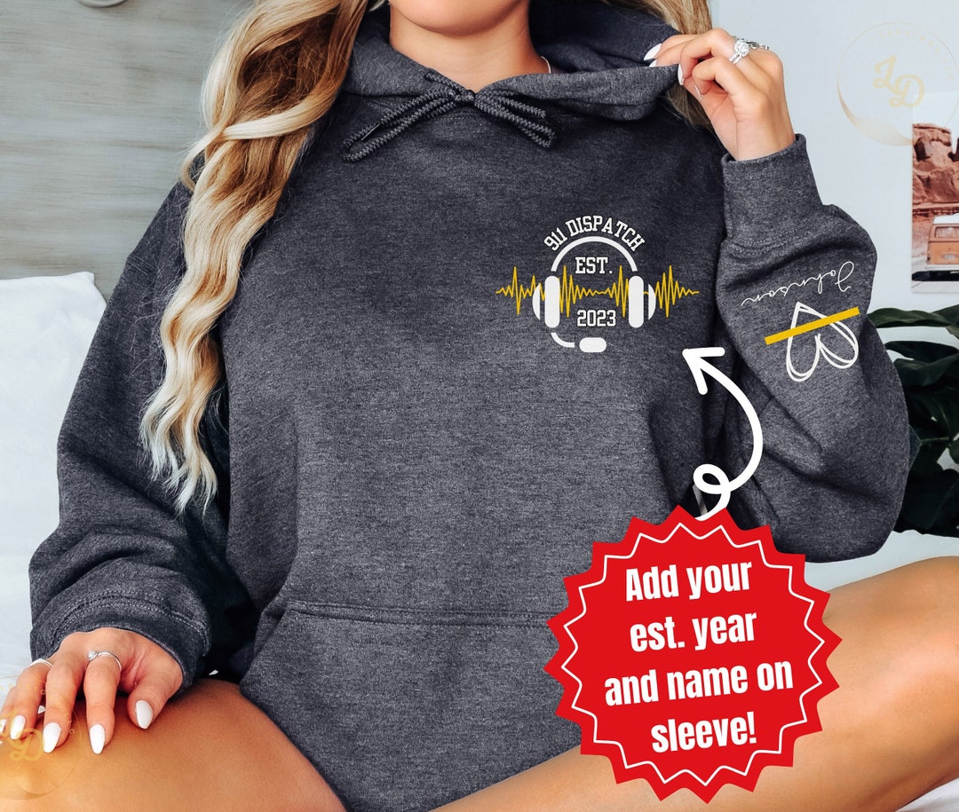 911 Dispatcher Hoodie, Personalized Dispatcher Hoodie, 911 Dispatcher ...