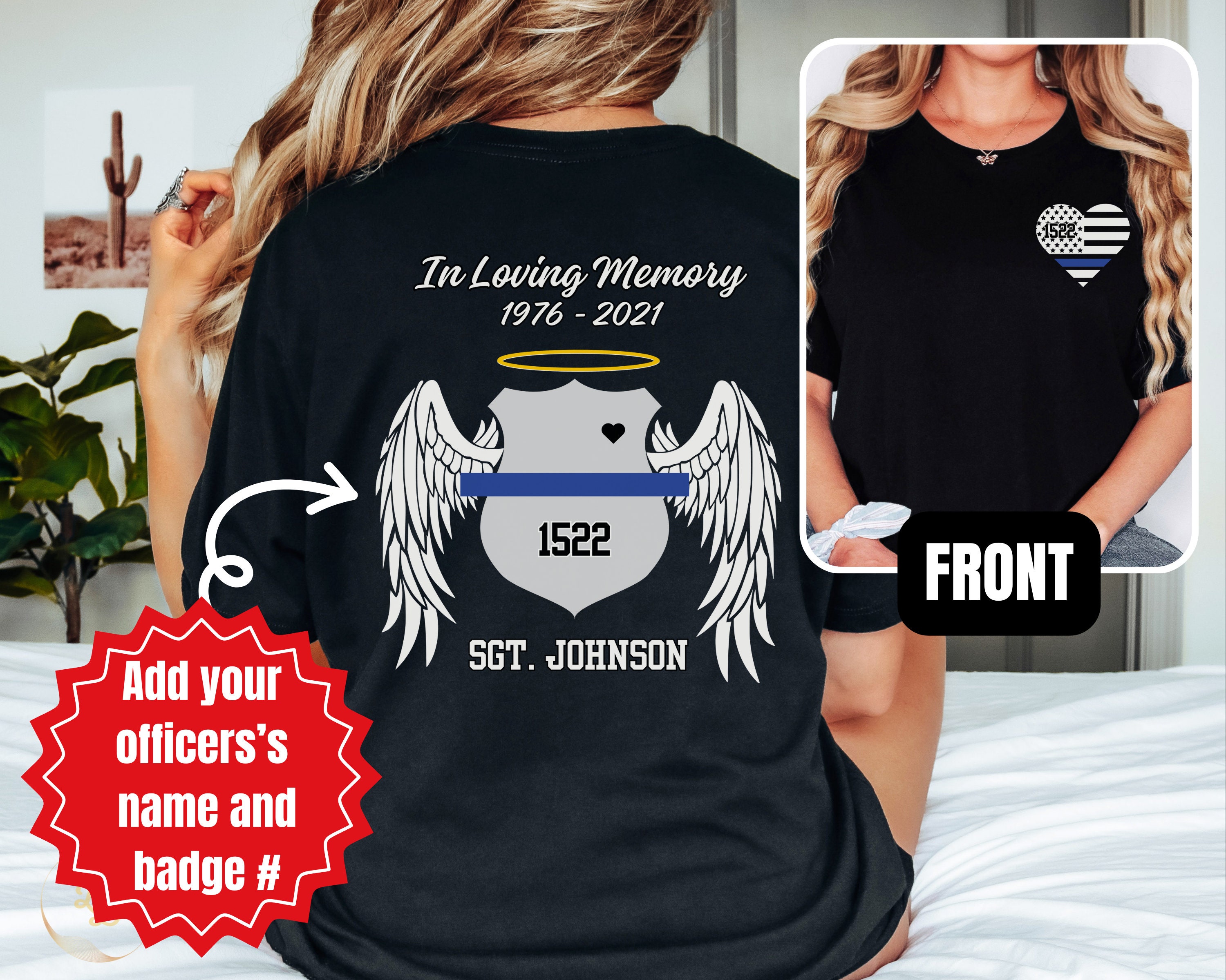 Police Officer Memorial Shirt, Custom Police Shirt, Fallen Police ...