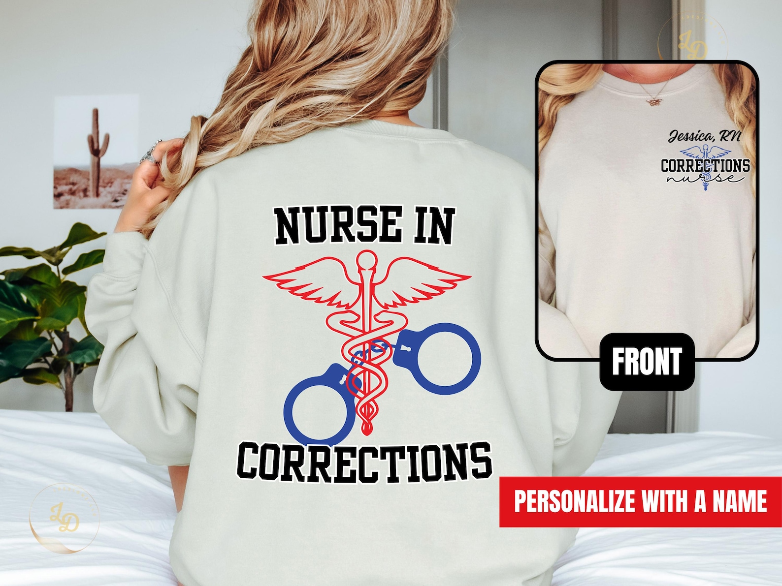 Corrections Nurse Sweatshirt, Custom Correctional Nurse Shirt ...