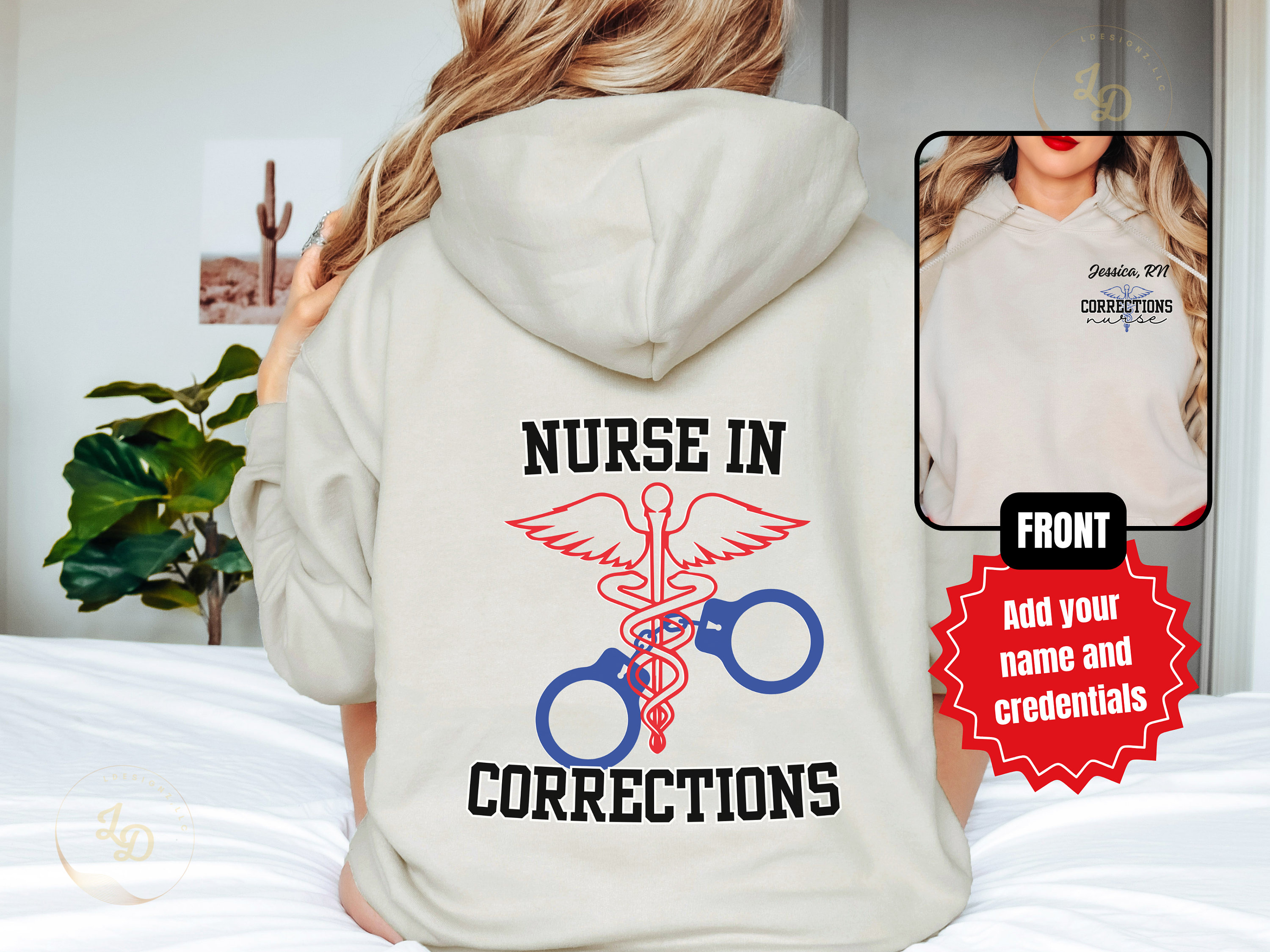 Corrections Nurse Hoodie, Custom Correctional Nurse Hoodie, Graduation ...