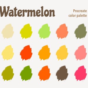 Watermelon Color Palette for Procreate / Color Swatches / Procreate ...