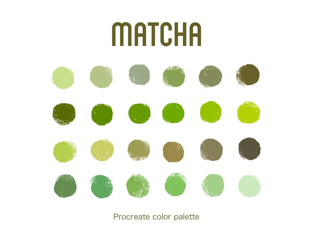 Matcha Color Palette for Procreate / Color Swatches / Procreate Color ...