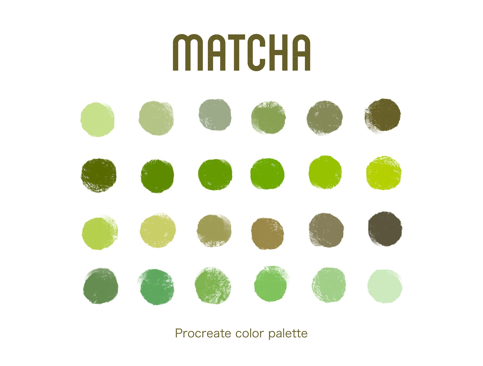 Matcha Color Palette for Procreate / Color Swatches / Procreate Color ...