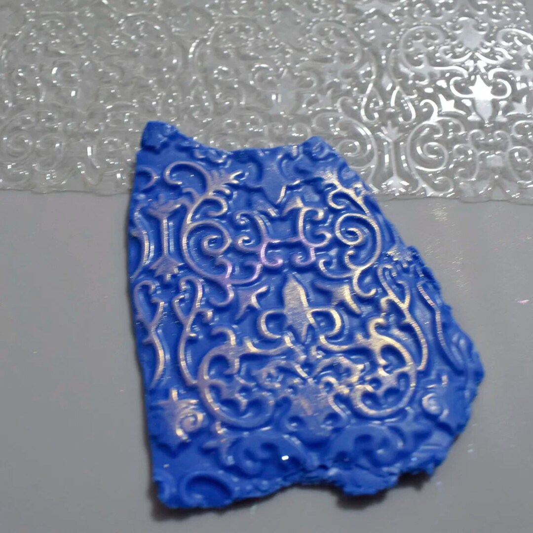 Pottery Flower Vein Clay Texture Mat, 6pcs, Plastic, Various Pattern ...