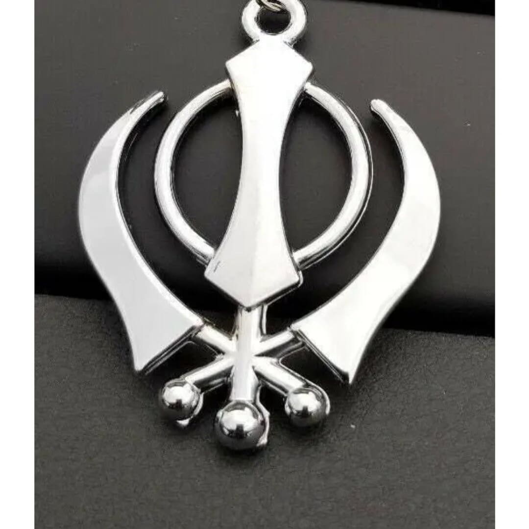 Sikh Silver Khanda Pendant on a Chain Can Be Worn or for Car or Wall ...
