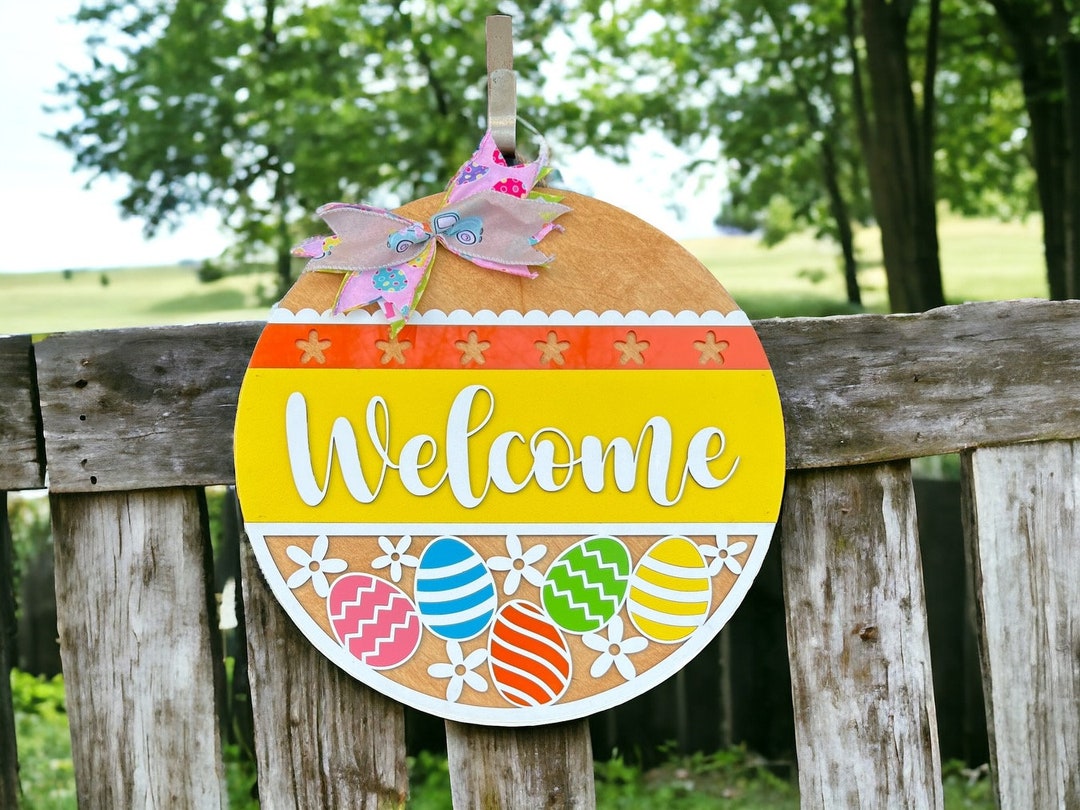 Welcome Easter Sign|easter Egg Sign|welcome Easter Egg Sign|easter ...