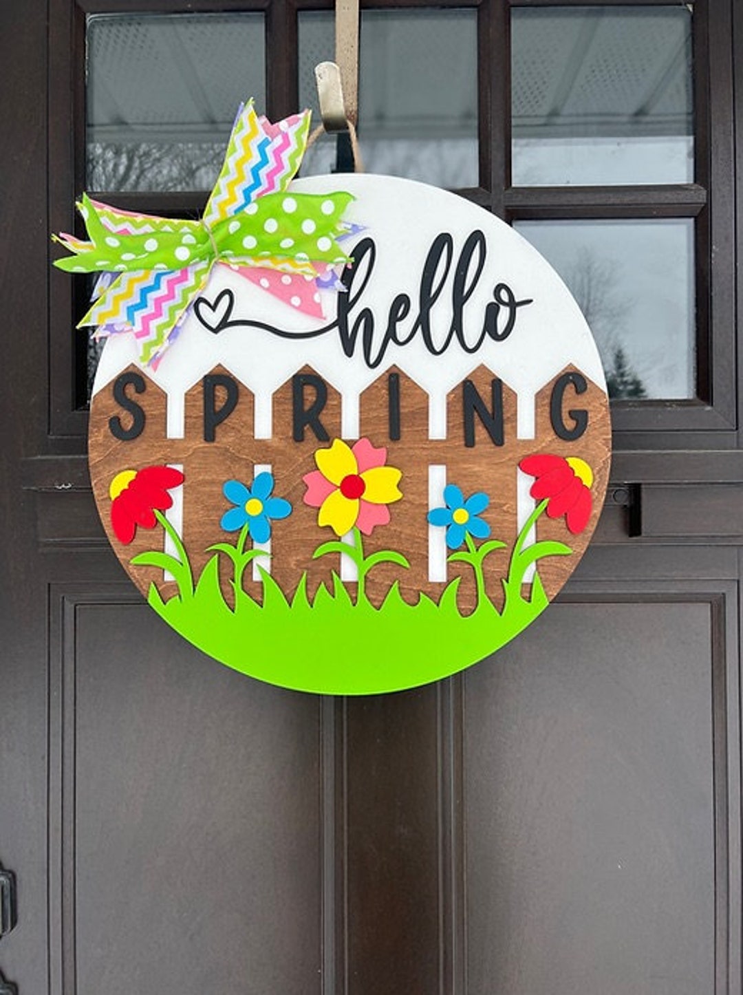 Front Door Sign|spring Home Decor| Spring Front Door Sign| Spring ...