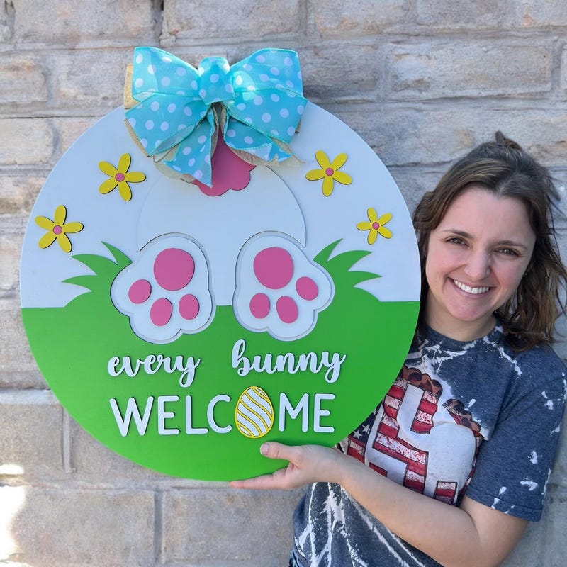 Easter Door Sign - Etsy