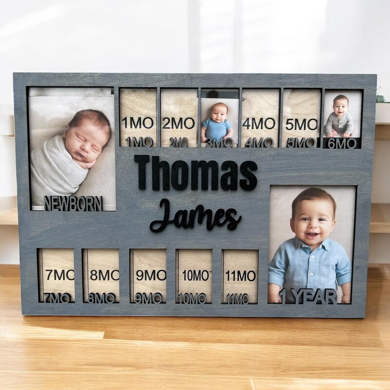 Baby Year 1 Photo Frame - Etsy