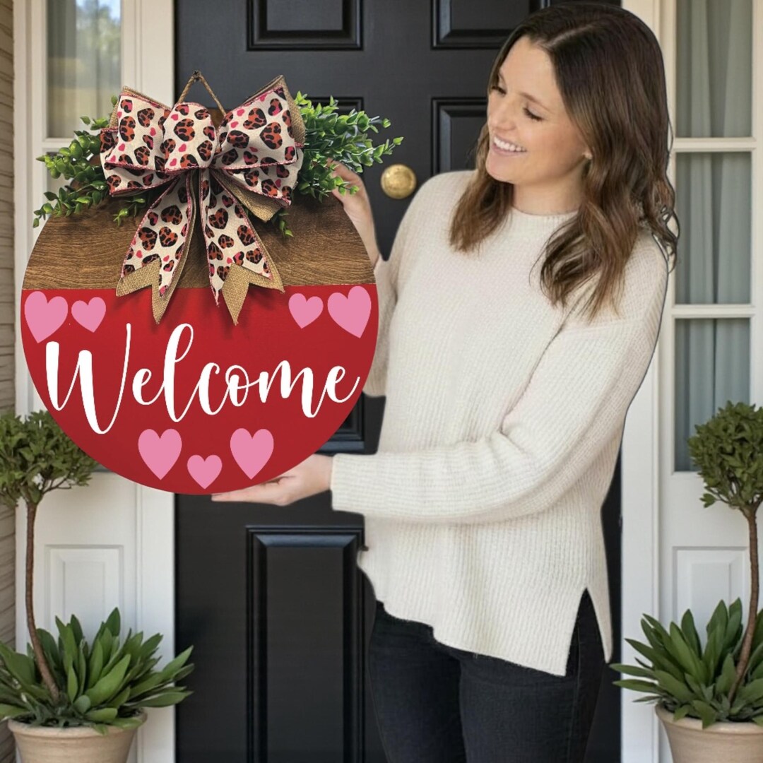 Valentine's Day Door Sign|valentine's Day Door Hanger|happy Valentine's ...