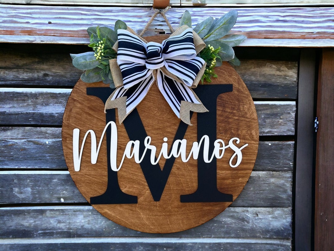 Welcome Front Door Sign|last Name Front Door Sign|last Name Sign for ...