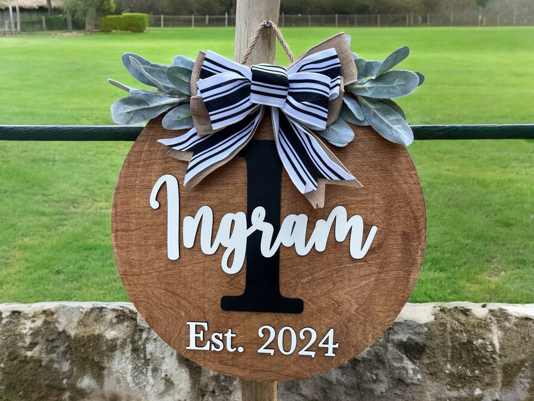 Welcome Sign|last Name Sign|last Name Door Sign|last Name Front Door ...