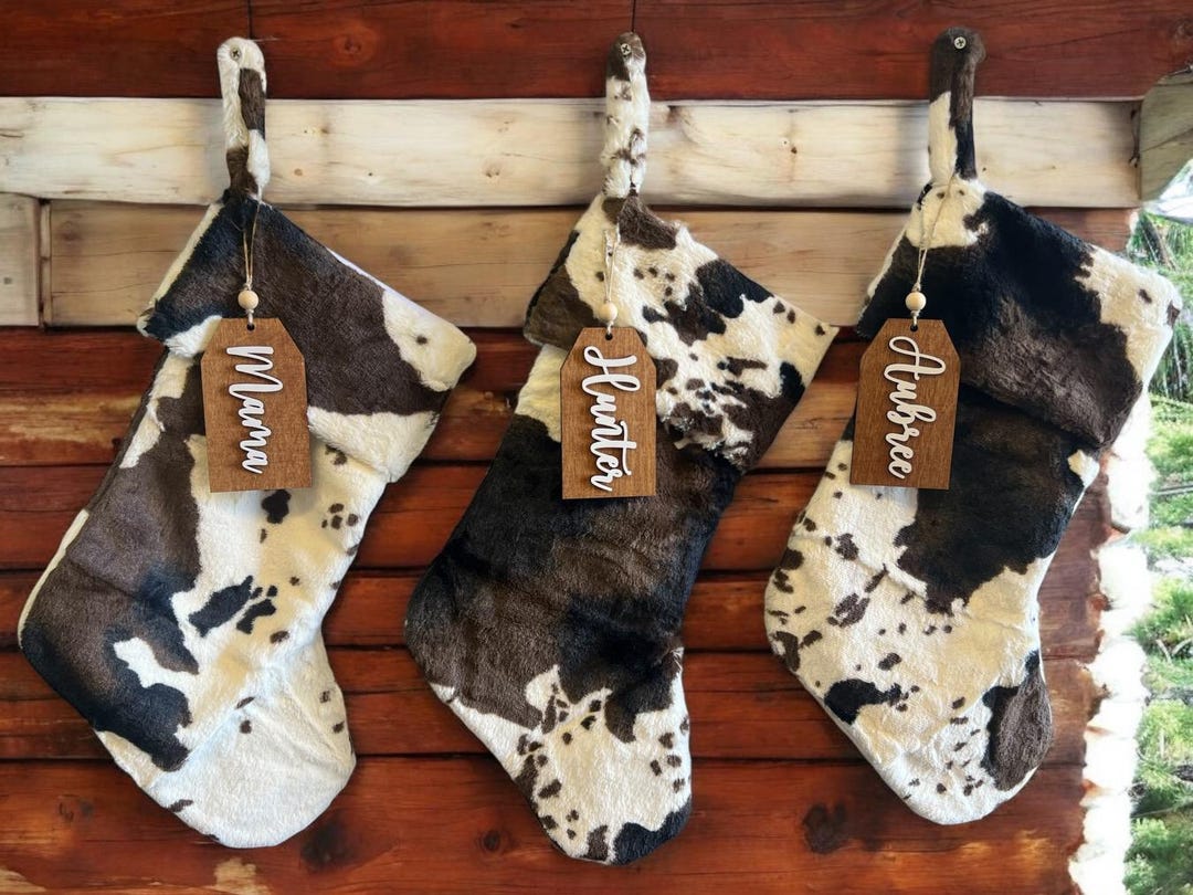 Personalized Stockings|personalized Cow Christmas Stockings ...