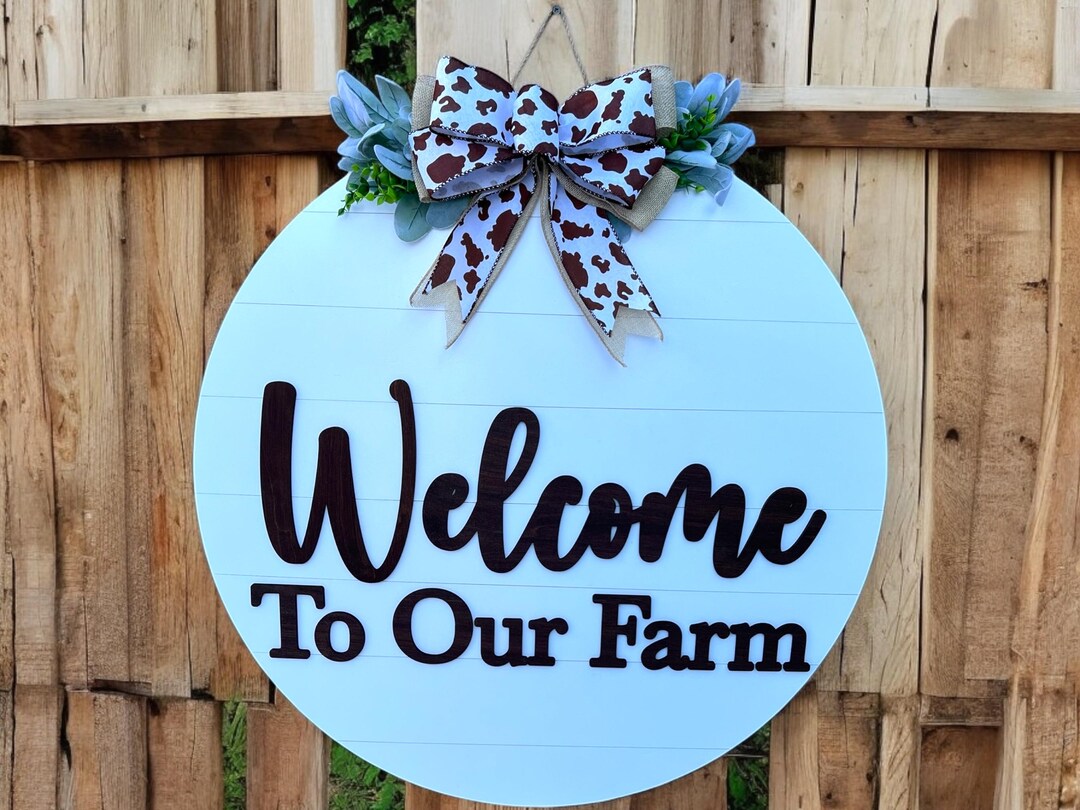 Welcome to Our Farm Sign|farm Door Hanger|farm Door Sign|welcome to the ...