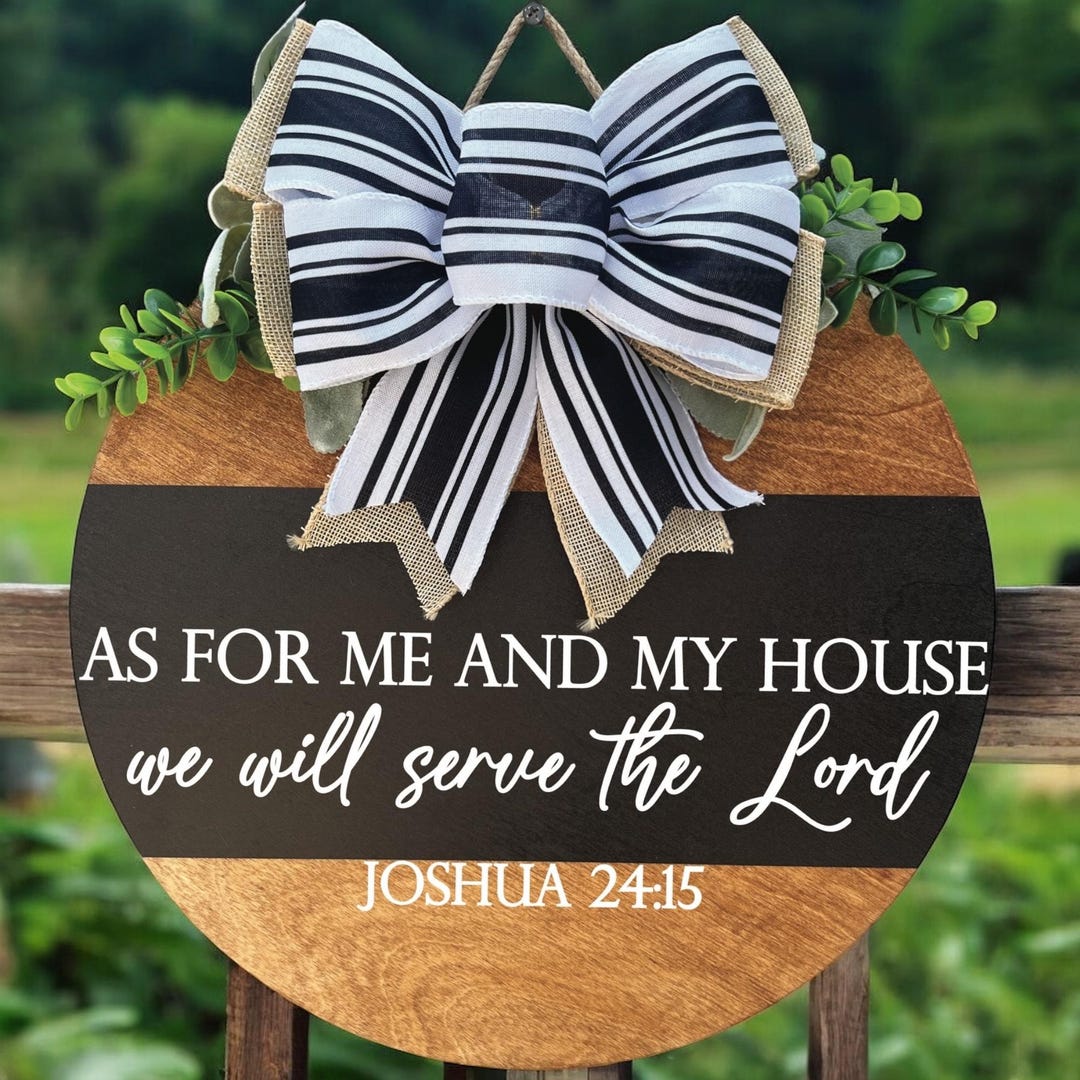 As for Me and My House Sign|bible Verse Door Hanger|door Hanger for ...