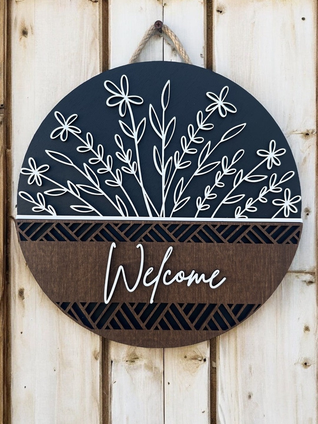 Welcome Front Door Sign|wild Flower Front Door Sign|wild Flower Door ...