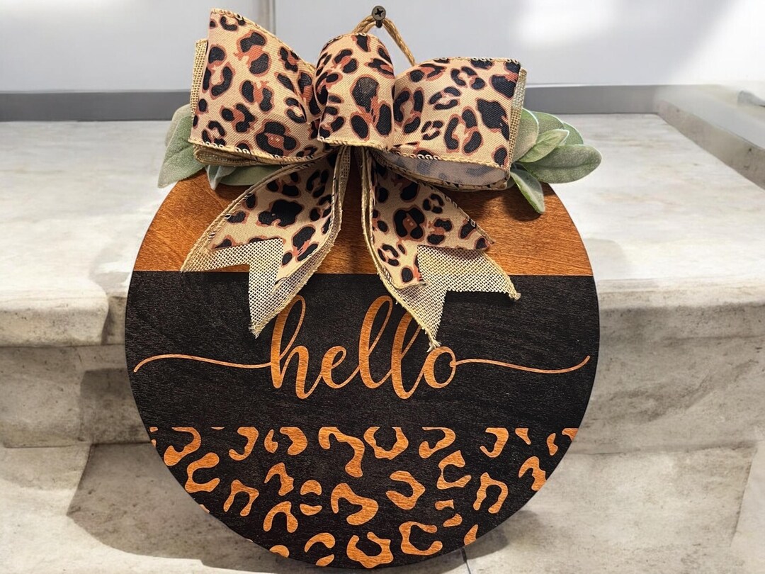 Cheetah Door Sign|hey Yall Front Door Sign|cute Front Door Sign|leopard ...