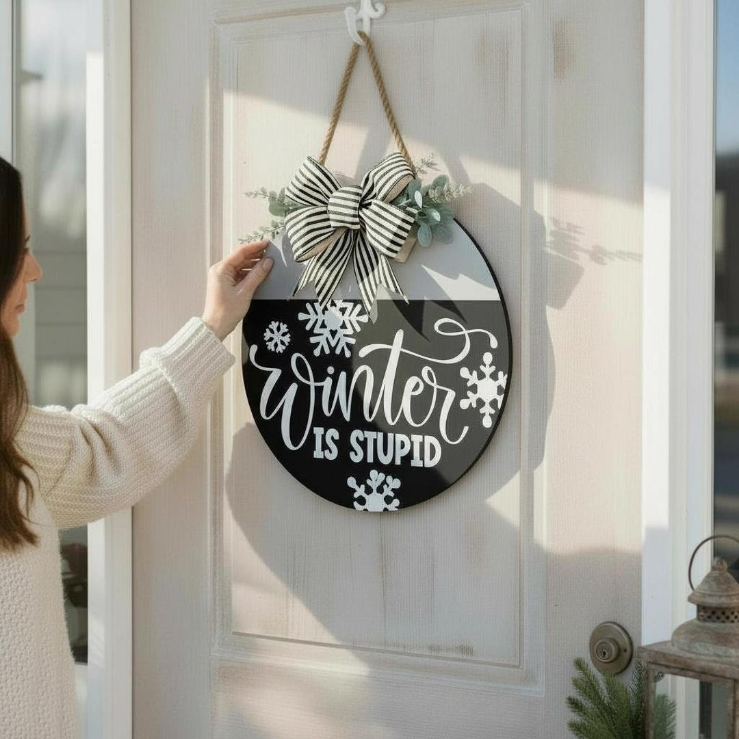 Winter is Stupid Sign|funny Winter Sign|funny Winter Sign|winter Front ...