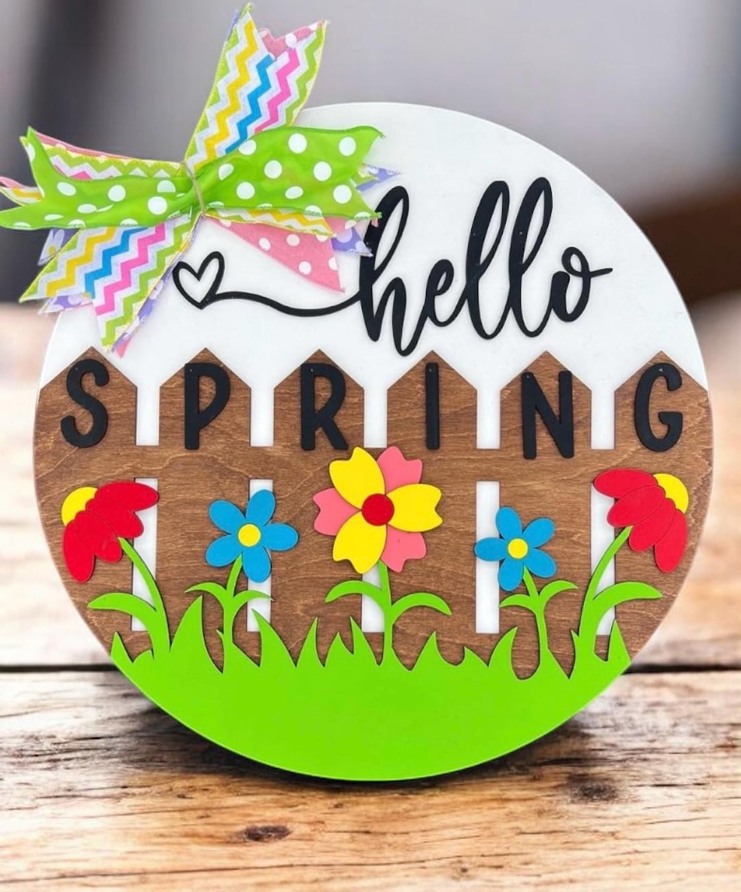 Hello Spring Door Sign|hello Spring Front Door Hanger|spring Door ...