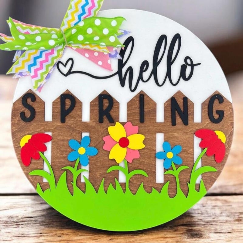 Spring Door Hanger - Etsy