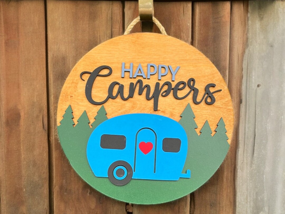 Camping Door Sign|camper Door Sign|summer Decor|camping Door Hanger ...