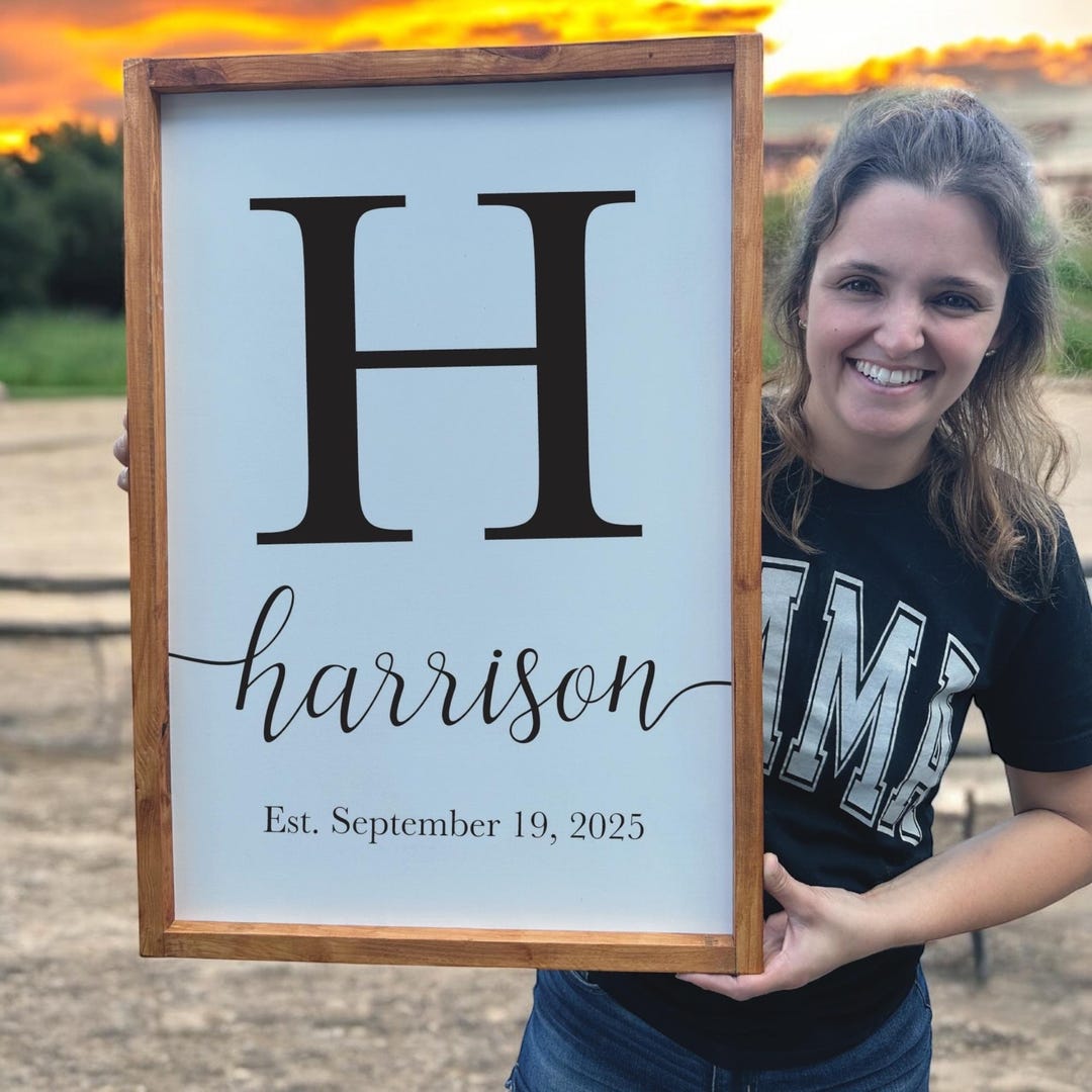 Wedding Gift, Last Name Sign, Sign for Newlyweds, Sign for Last Name ...