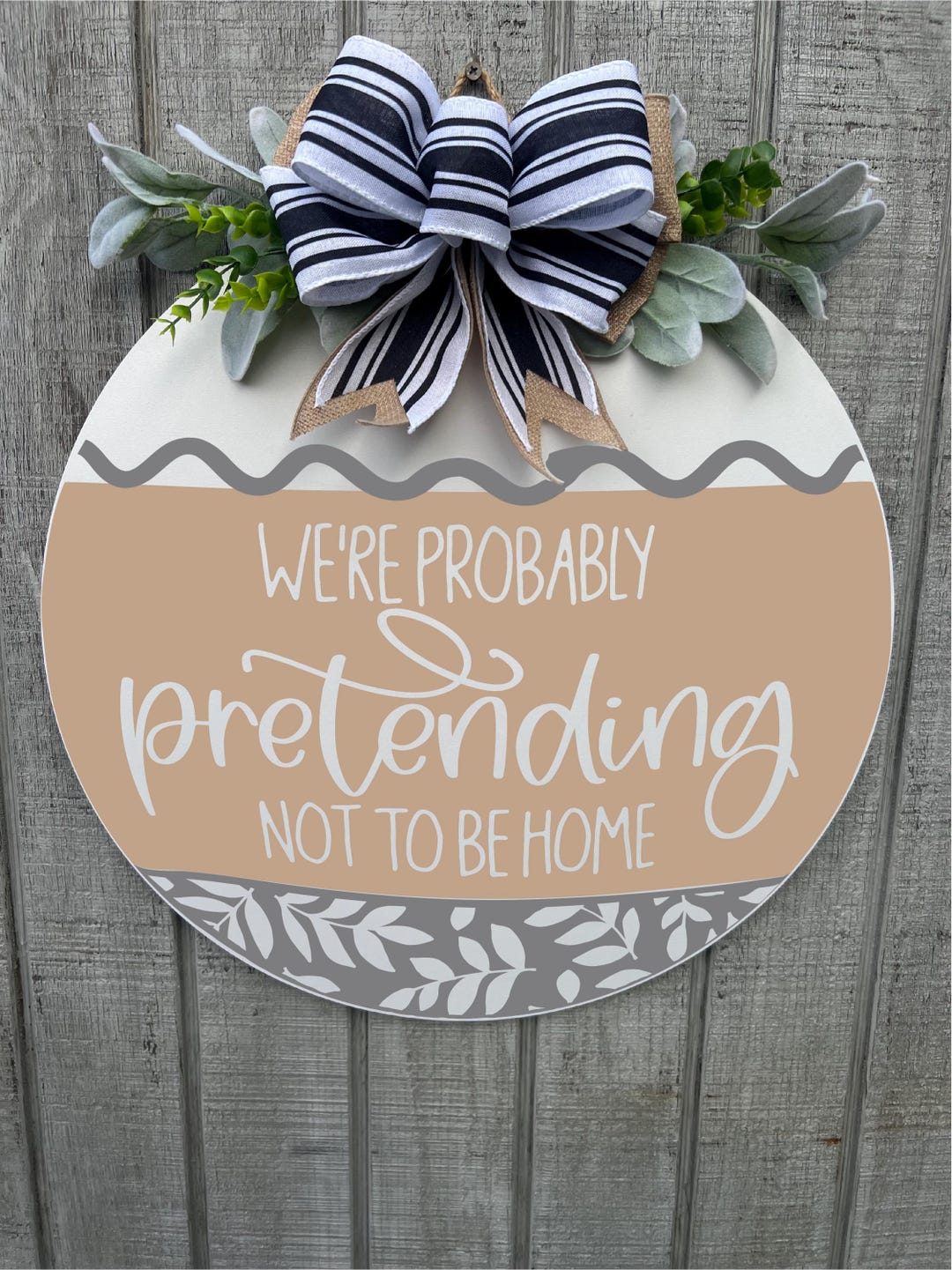 Funny Door Sign|we Are Pretending to Not Be Home|gift for Her ...